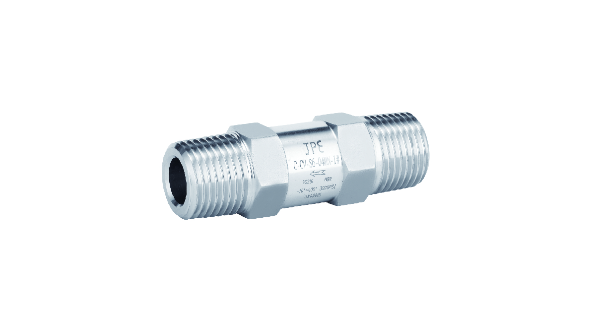C-CV-S6-02MN-10#(V)SS316L JPE CHECK VALVE 1/4'' MALE NPT 10PSIG (W/ FKM ...